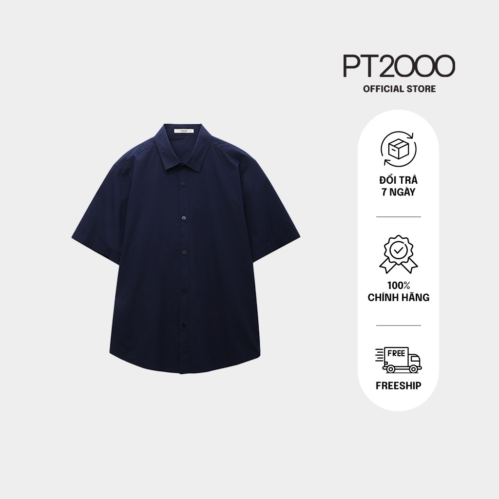 Áo sơ mi nam PT2000 tay ngắn, vải cotton, form suông (SMM-N890 ...