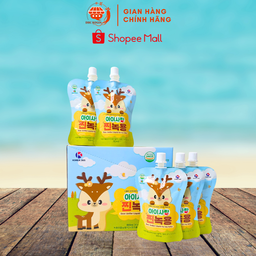 Nước Uống Nhung Hươu Non 365 BaBy Hàn Quốc (80ml x 10 túi) - DHC Korea Ginseng | Shopee Việt Nam