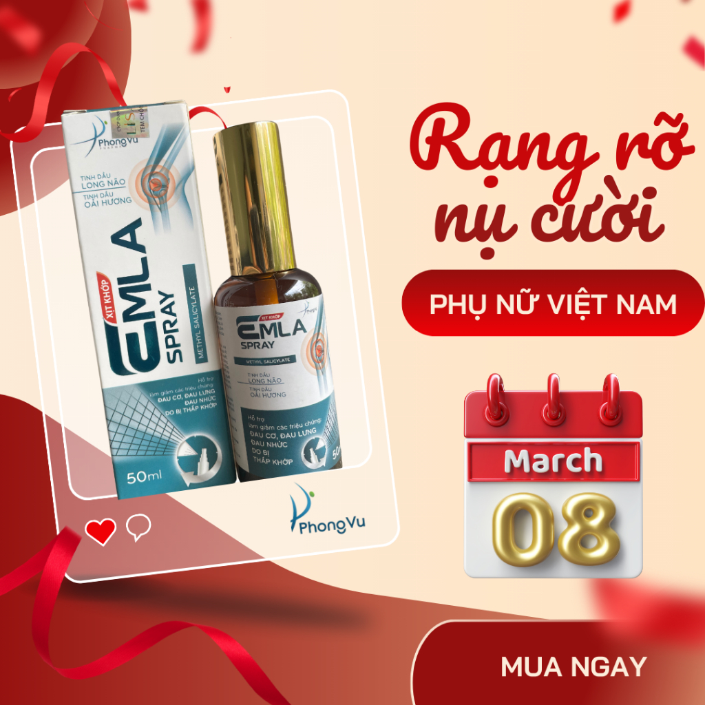 Xịt khớp EMLA SPRAY Xịt Giảm Đau Nhức Xương Khớp, Giảm Đau, Giảm Tê Bì ...