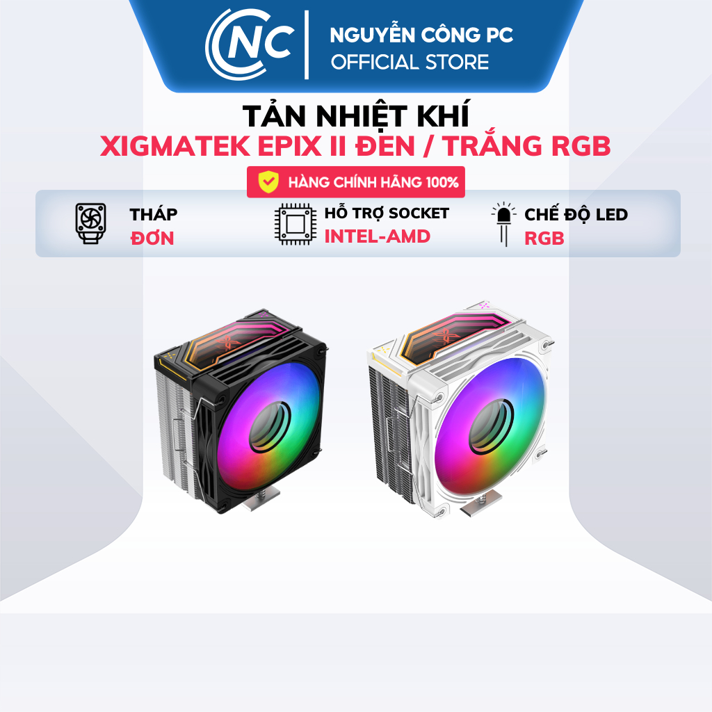 Tản Nhiệt CPU Xigmatek EPIX II RGB 180W TDP, hỗ trợ Intel LGA1700/115x ...
