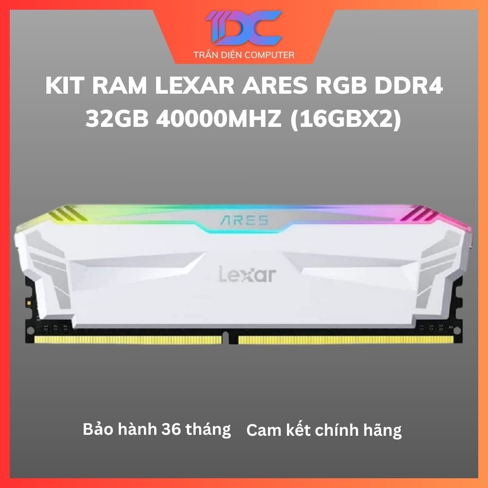 Kit Ram Lexar Ares RGB DDR4 32GB 4000Mhz (16GBx2) White | Shopee Việt Nam
