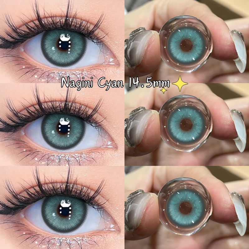 【1 ngày】Lenslyric Lens Cận 1 Cặp Kính Áp Tròng Cyan lens trong 1 ngày ...