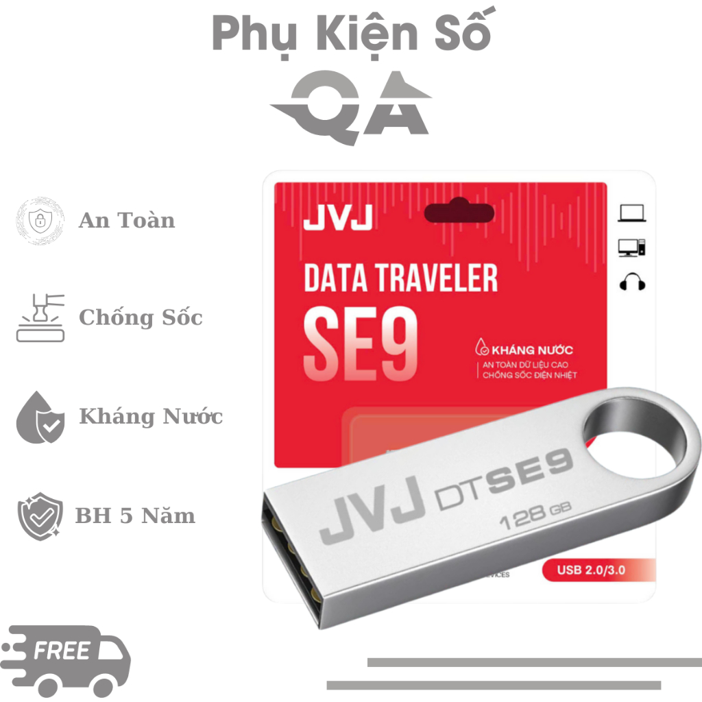 USB JVJ 128GB /64GB /32GB /16GB /8GB /4GB /2GB, Vỏ Kim Loại, Thiết Kế ...