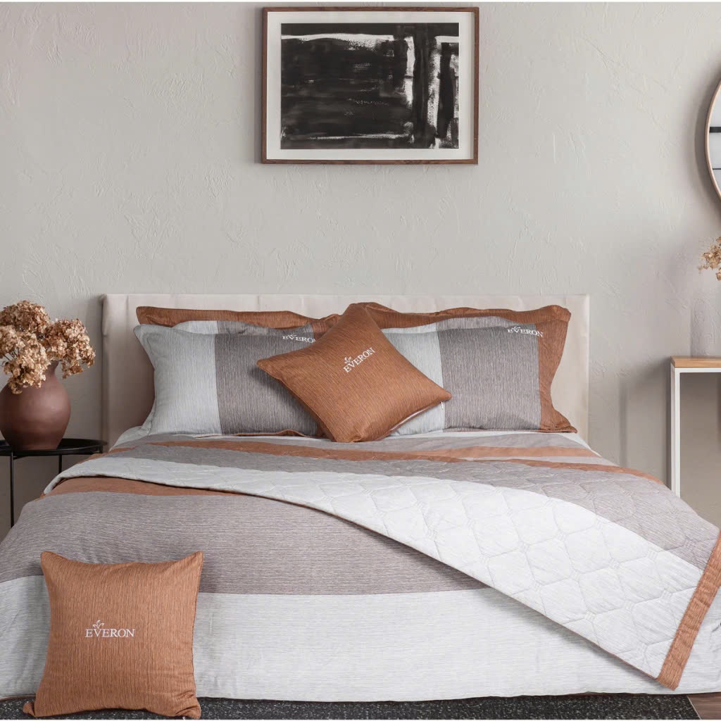 Bộ chăn ga gối cao cấp Everon Dải Sáng Trắng - EPM24062 (chất liệu ...
