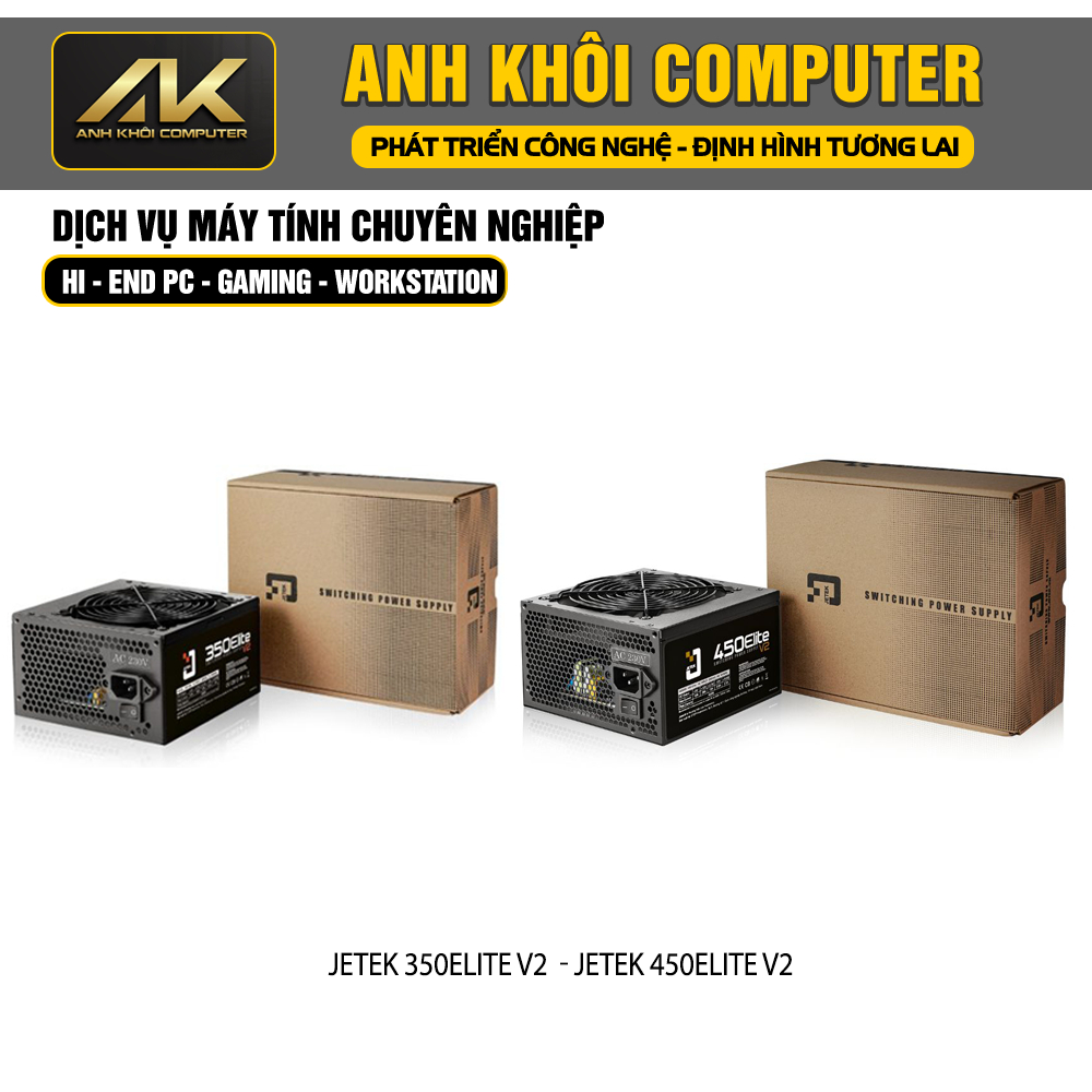 Nguồn máy tinh Jetek 350 Elite V2 và 450 Elite V2 | Shopee Việt Nam
