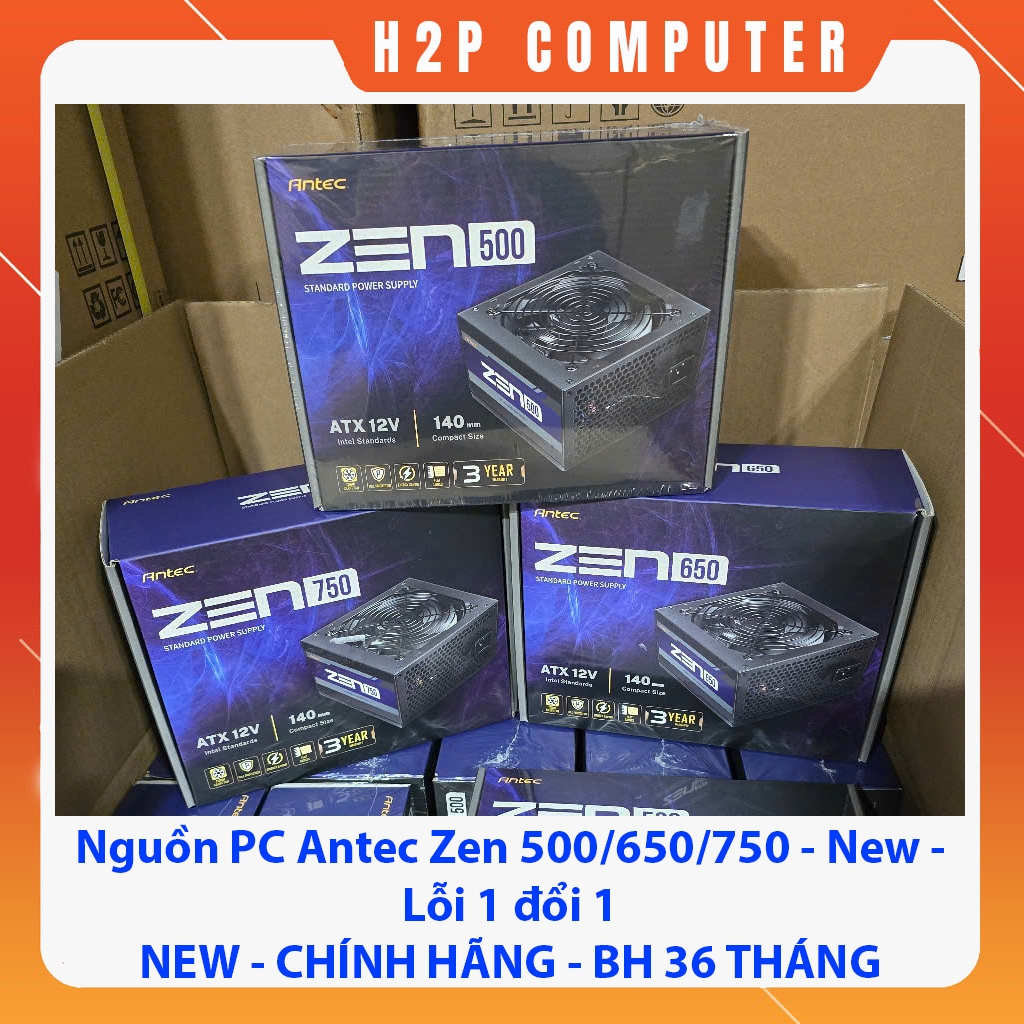 Nguồn PC Antec ATOM ZEN 500 /650/750 - CST500w/650w/750w - New - BH 36 ...