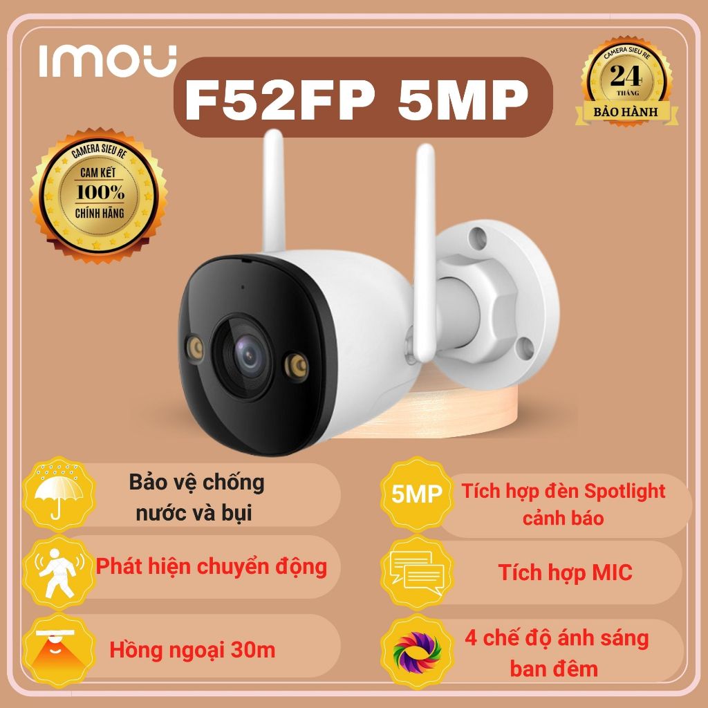 Camera imou wifi ngoài trời bullet F22P, F52FP, F32FP F32P F52P chuẫn H265+, Ống kính: 3.6mm ...