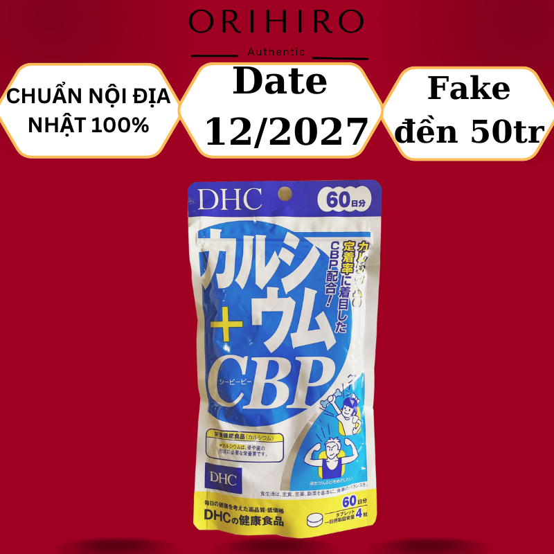 Viên uống Canxi CBP DHC gói 240 viên Nhật Bản [CHÍNH HÃNG] hỗ trợ chiều cao, xương chắc | Shopee ...