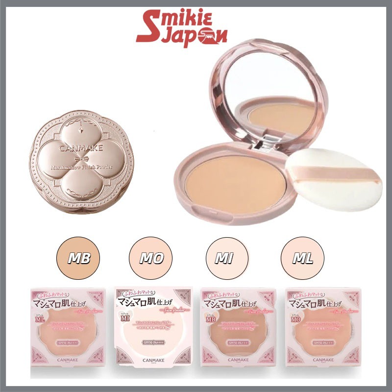 Bột hoàn thiện kẹo dẻo Canmake Marshmallow Finish Powder MB / MI / ML / MO Ocher & Refills 10g ...