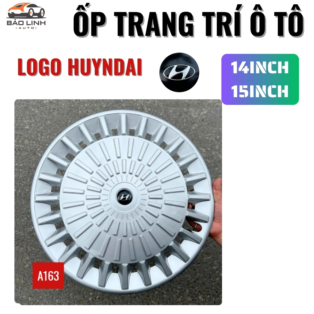 Ốp mâm lazang, ốp lazang lốp R14 R15 tặng logo HYUNDAI chất liệu cao ...