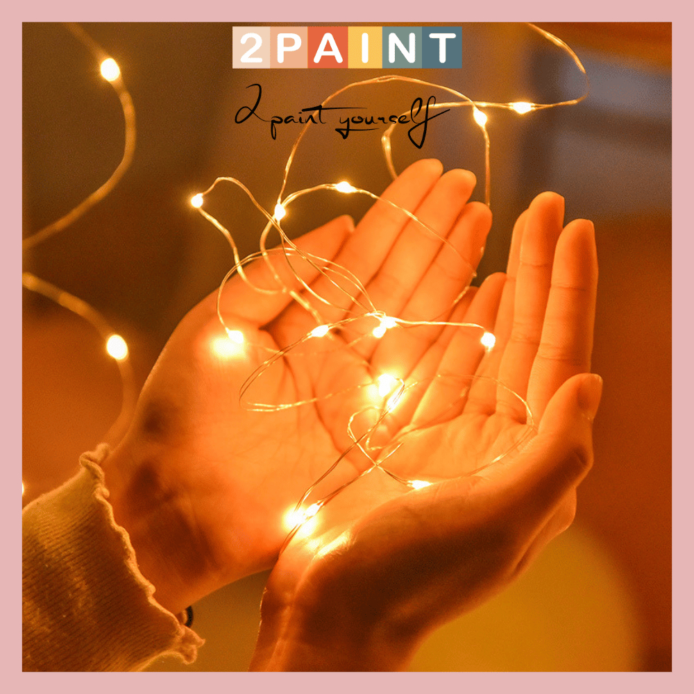 Dây đèn LED trang trí phòng ngủ, Combo 10 Dây Đèn LED dây fairylight trang trí treo tường dài 1m ...