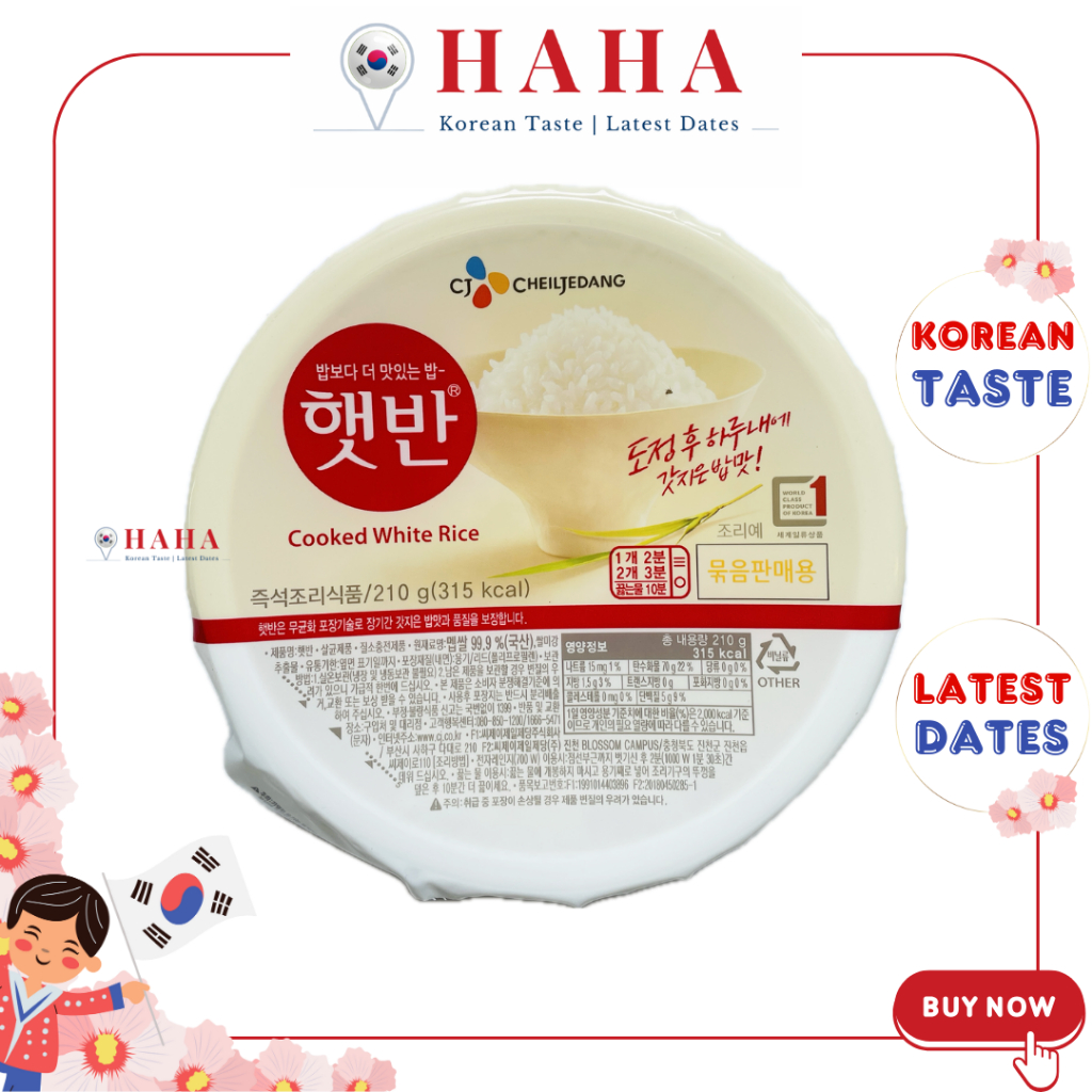 [CJ Hetbahn] Cơm Trắng Ăn Liền Hàn Quốc 햇반 큰공기 130g / 210g / 300g – Chuẩn Ngon, Tiện Lợi Mỗi ...