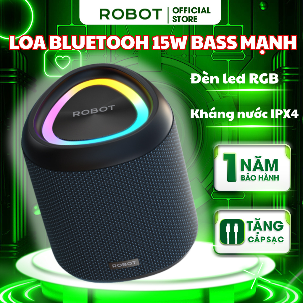 Loa Bluetooth ROBOT RB120S 15W Kháng Nước IPX7 Đèn Led RGB - Hỗ Trợ Kết ...