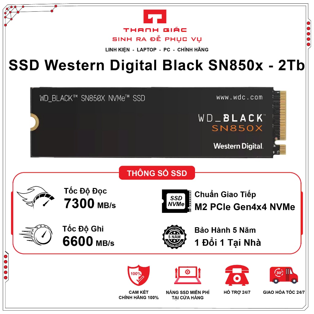 Ổ Cứng SSD Western Digital Black SN850X/ SN770 2TB/1TB M2 PCIe NVMe Gen ...