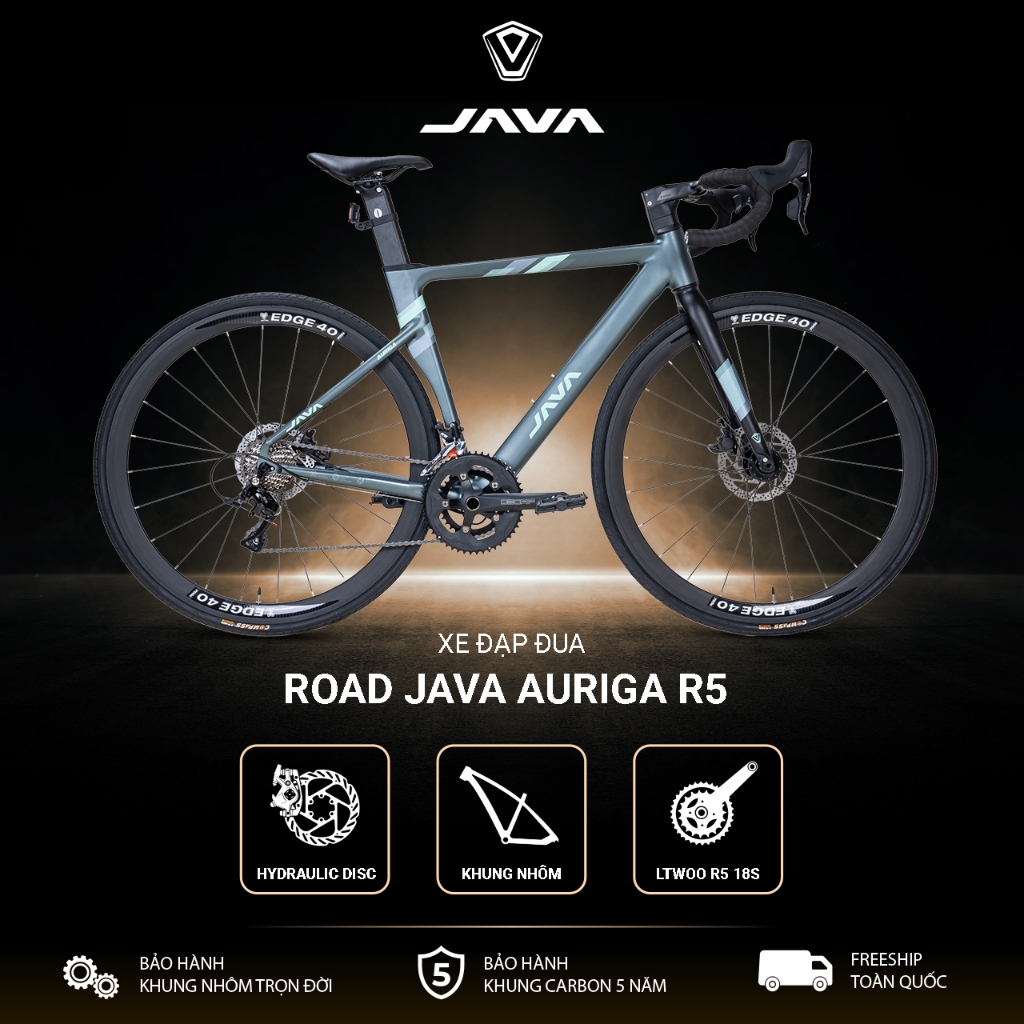 Xe Đạp Đường Trường ROAD JAVA AURIGA R5 - PHANH ĐĨA, BÁNH 700C - DULL ...