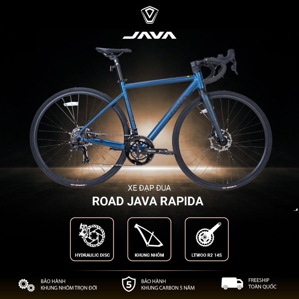 XE ĐẠP ĐƯỜNG TRƯỜNG ROAD JAVA RAPIDA - PHANH ĐĨA, BÁNH 700C - BLUE ...