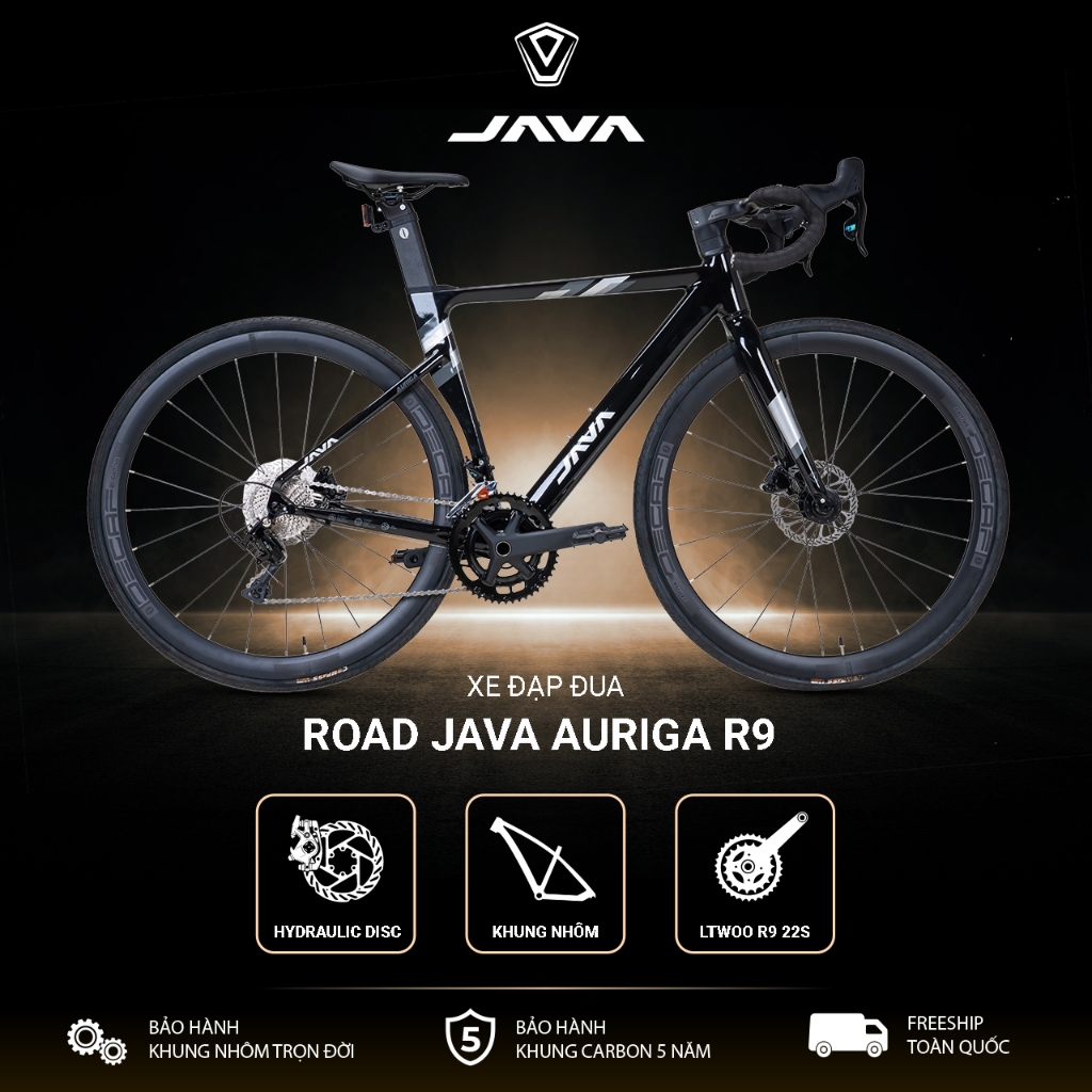 Xe Đạp Đường Trường JAVA AURIGA R9 - Phanh Đía, bánh 700c – BLACK ...