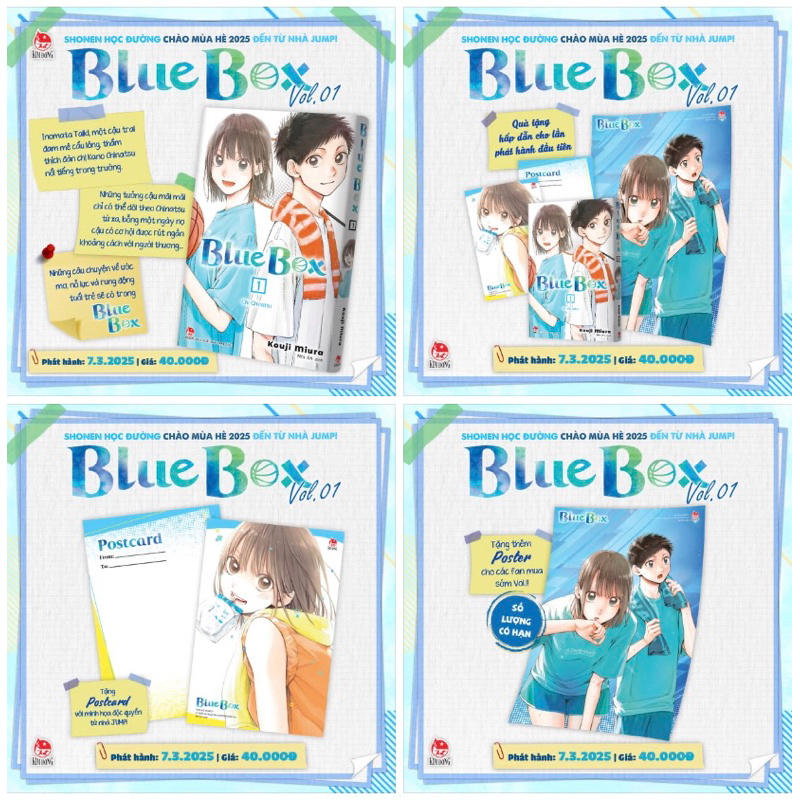 Bọc sách Blue box + poster kèm ống | Shopee Việt Nam