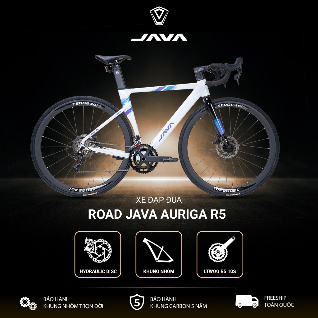 Xe Đạp Đường Trường ROAD JAVA AURIGA R5 - PHANH ĐĨA, BÁNH 700C | Shopee ...