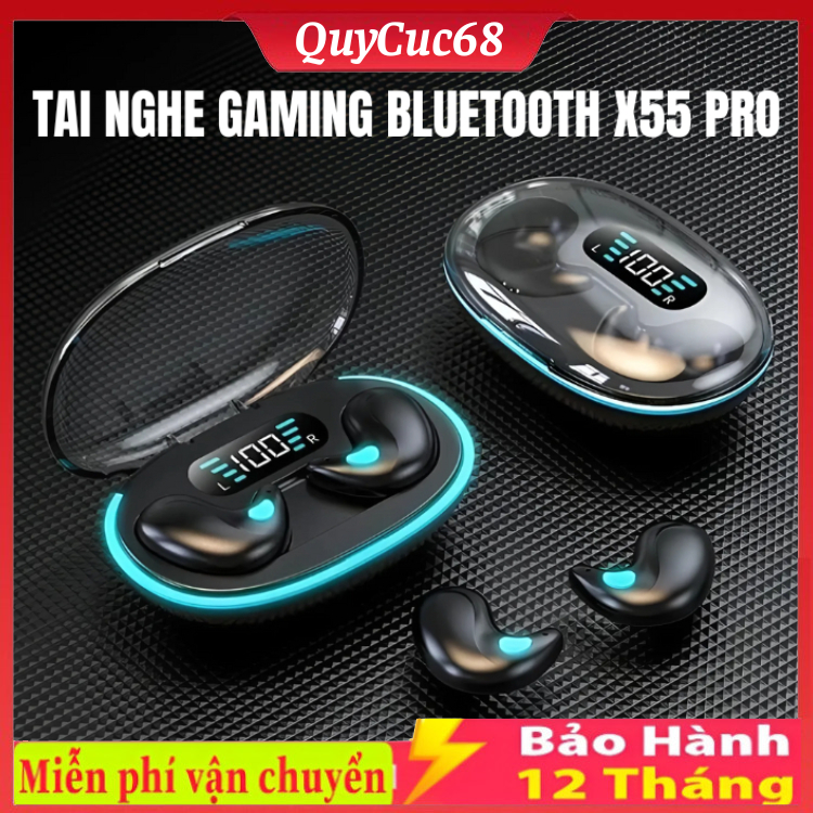 ai Nghe Không Dây X55 / F9 / M10 / KY8 PRO Bluetooth Màn Hình LED Tai Nghe Tích Hợp Mic , Khử ...