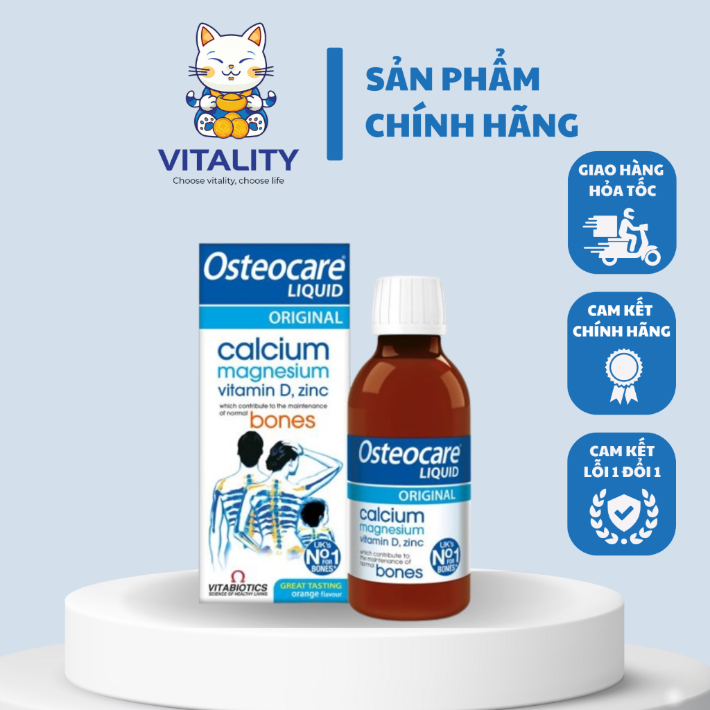 Canxi nước Osteocare Original Liquid 200ml bổ sung canxi và D3 cho bé,bà bầu và người lớn ...