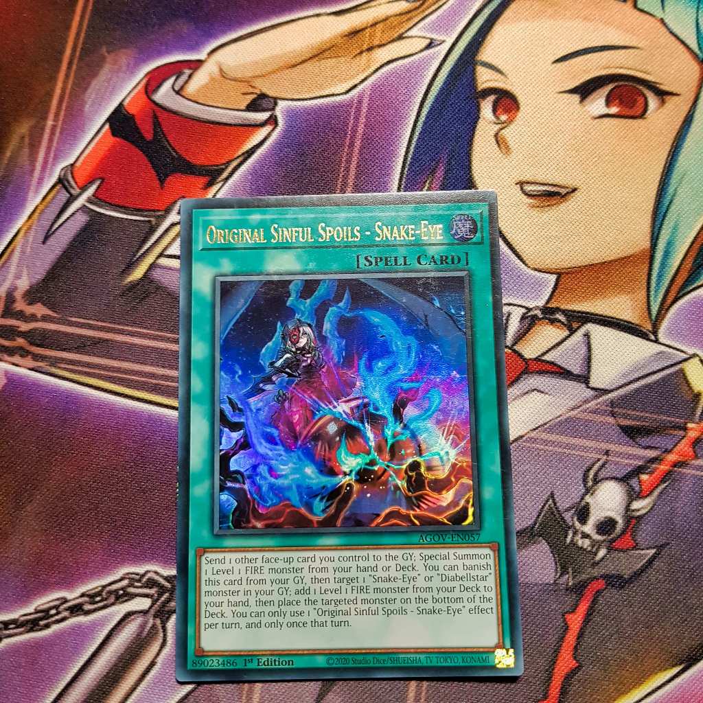 Thẻ bài Yugioh chính hãng | Original Sinful Spoils - Snake-Eye | AGOV Ultra rare. | Shopee Việt Nam