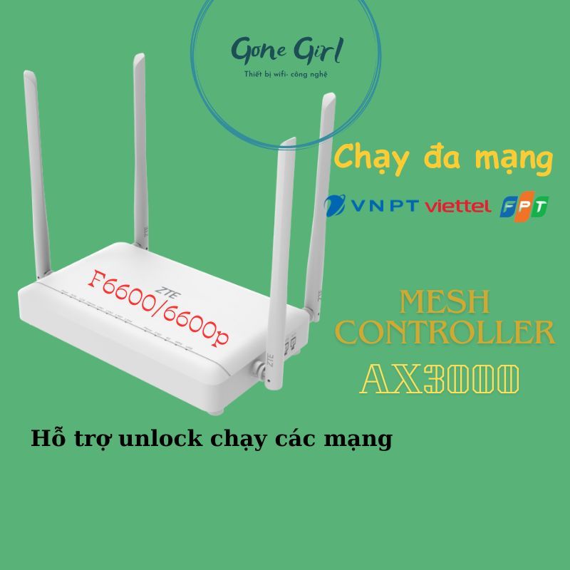 (Hàng cũ) Modem ZTE F6600/f6600p FPT Ax1800gz/Ax3000gz, có thể thay thế ...