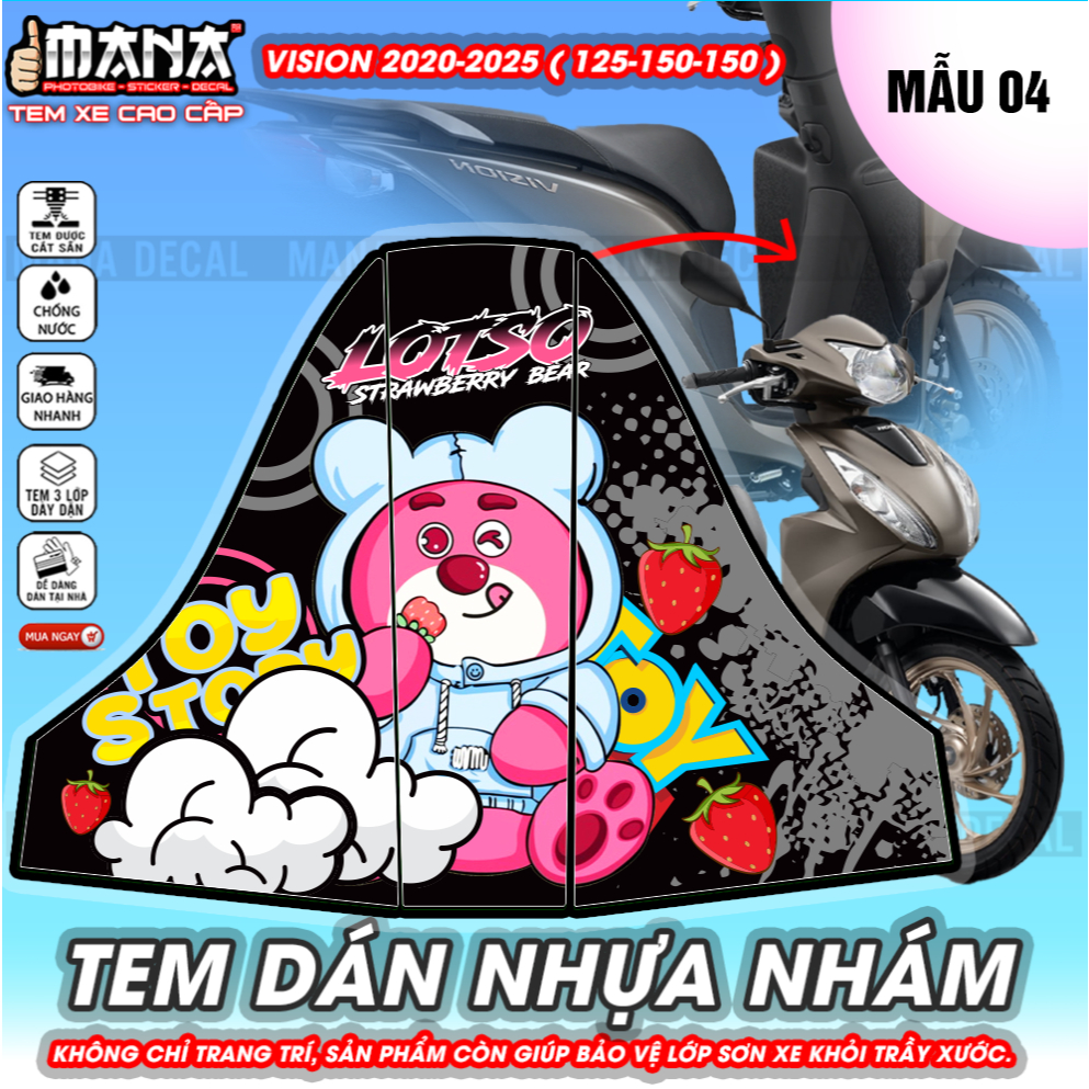 Tem Dán Nhựa Nhám Xe SH 2020 - 2025, VISION 2020 - 2025, VARIO 2018 ...