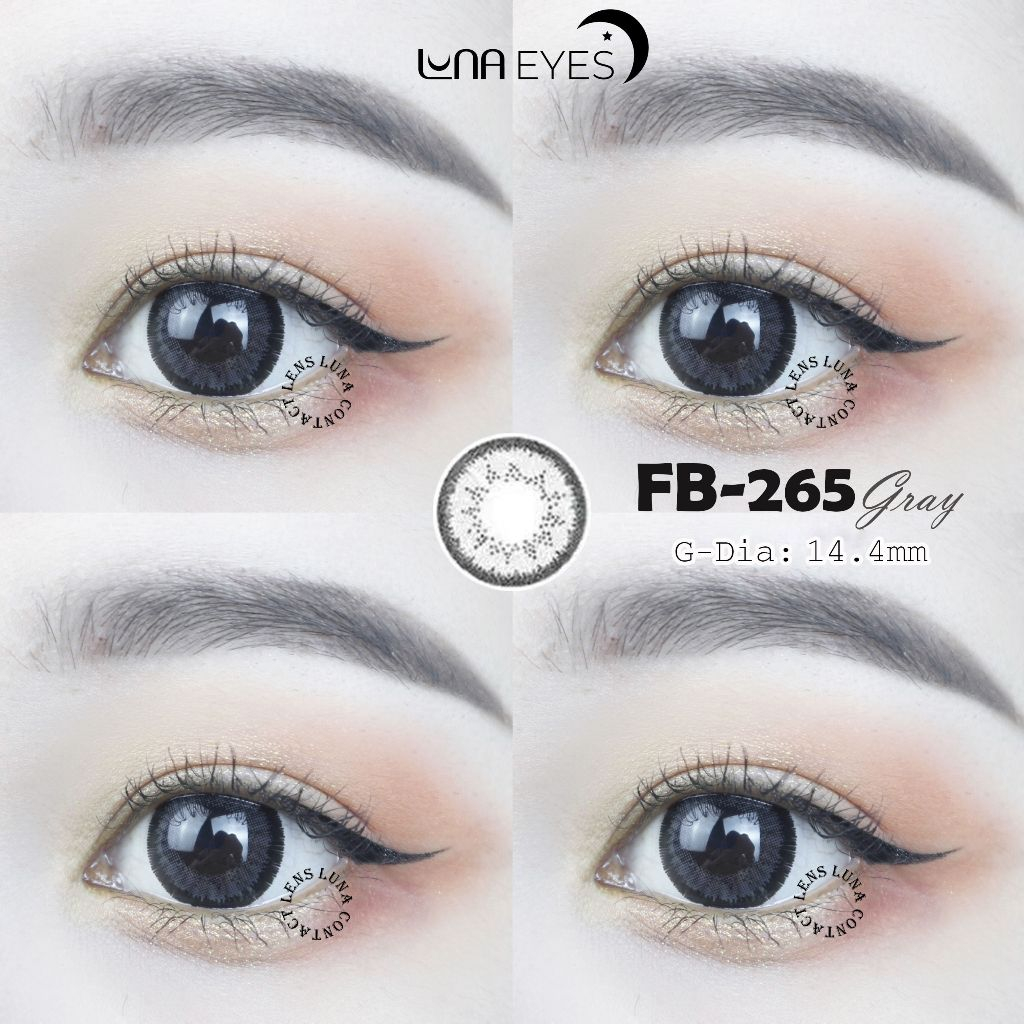 [SALE] Kính áp tròng LUNA EYES FB-265 GRAY - Lens size to | Shopee Việt Nam