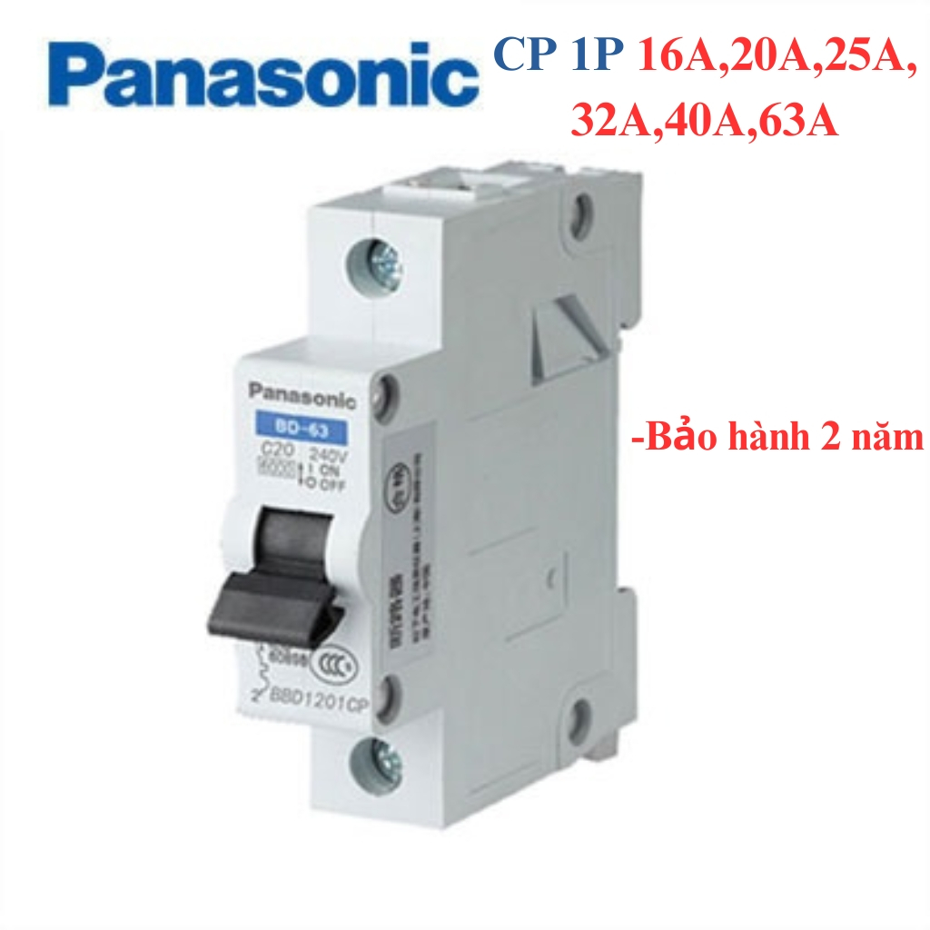 [Panasonic ] CB MCB 1 pha 1 cực ,CB tép tự động Panasonic 16A 20A 25A ...
