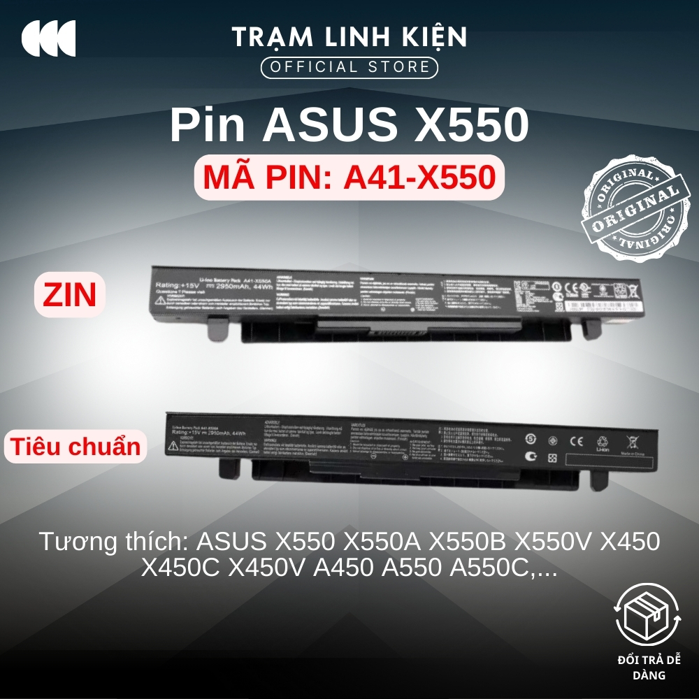 Pin Laptop ASUS X550 X550A X550B X550V X450 X450C X450V A450 A550 A550C ...