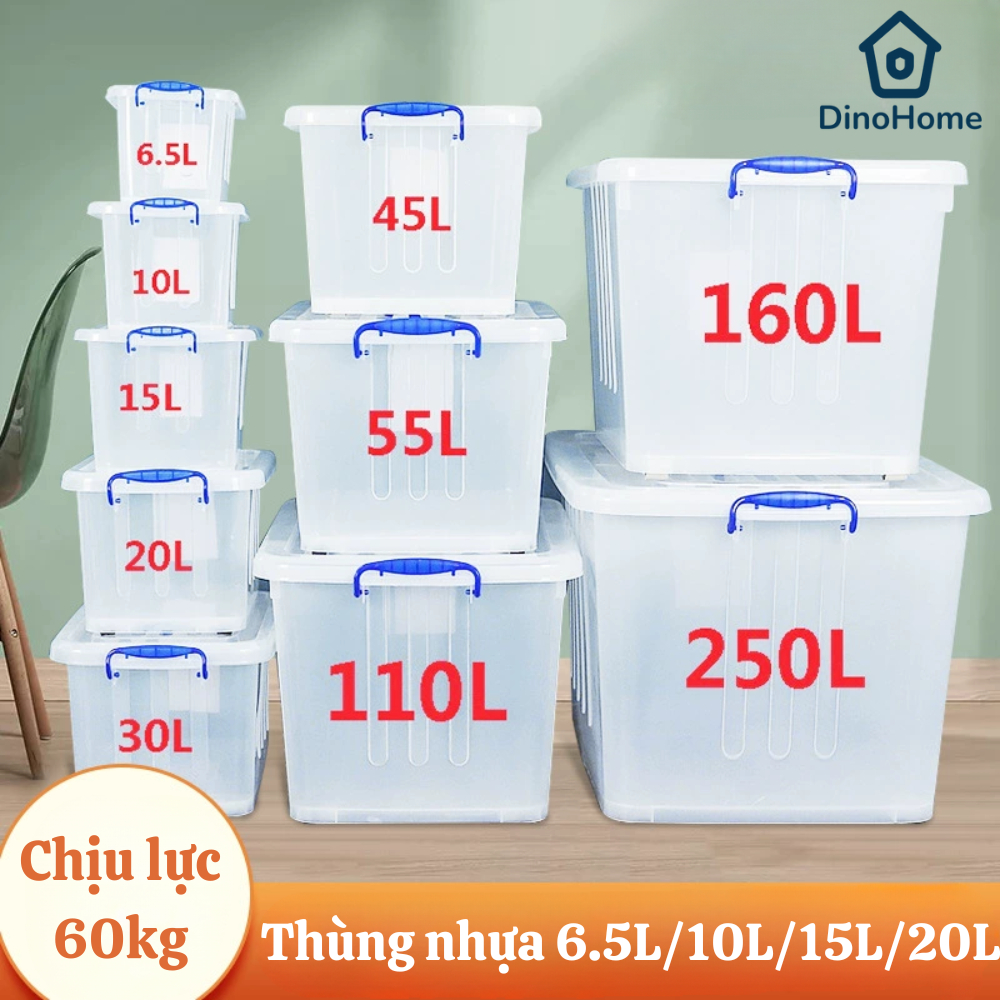 [ HOẢ TỐC] Thùng nhựa để đồ đa năng trong suốt 6,5L/10L/15L/20L | Shopee Việt Nam