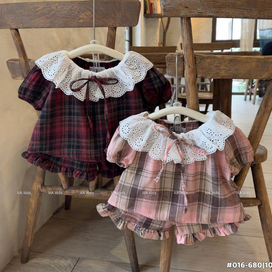 Bộ quần áo bé gái- bộ đồ bé gái cổ bèo tay bo chun cho bé từ 1 tuổi đến ...