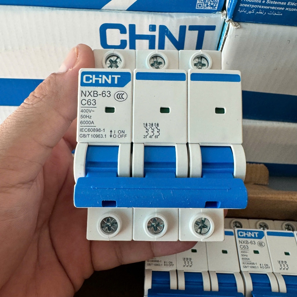 CB Chint, Cầu Dao, Aptomat an toàn MCB-NXB 3 Pha 63A Chint ( chính hãng ) | Shopee Việt Nam