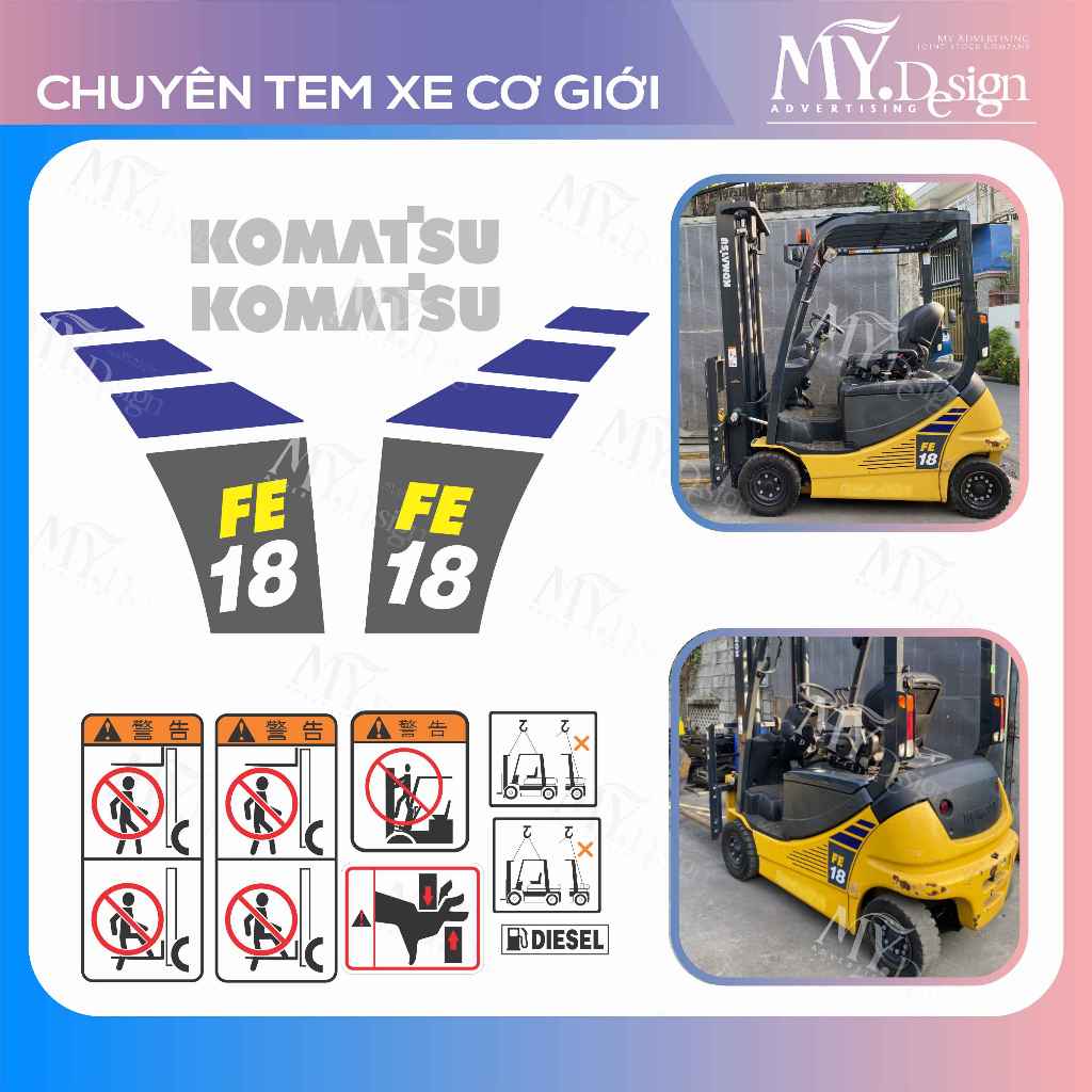 Tem xe nâng KOMATSU FE18 | Shopee Việt Nam