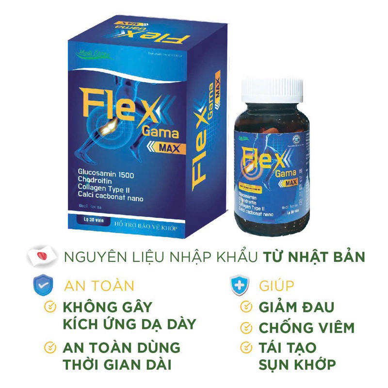 Viên uống Flex Gama Max dưỡng khớp bảo vệ khớp lọ 60 viên | Shopee Việt Nam
