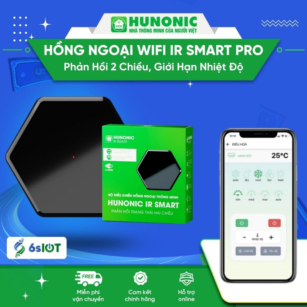 Bộ điều khiển hồng ngoại Hunonic IR Smart Pro điều khiển tivi điều hòa ...