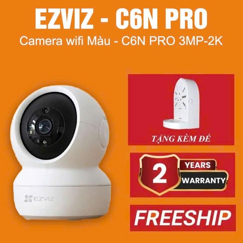 [ MẪU MỚI ] Camera Ezivz Xoay 360 Trong Nhà C6N Pro 2K (3.0MP) Đàm thoại 2 chiều, Có màu ban đêm ...