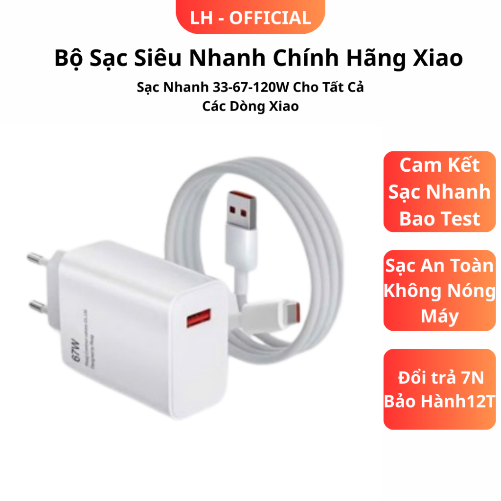 Bộ Sạc Nhanh Xiaomi,Redmi,Realmi 33W Chính Hãng - Mi Charge Turbo 33W ...