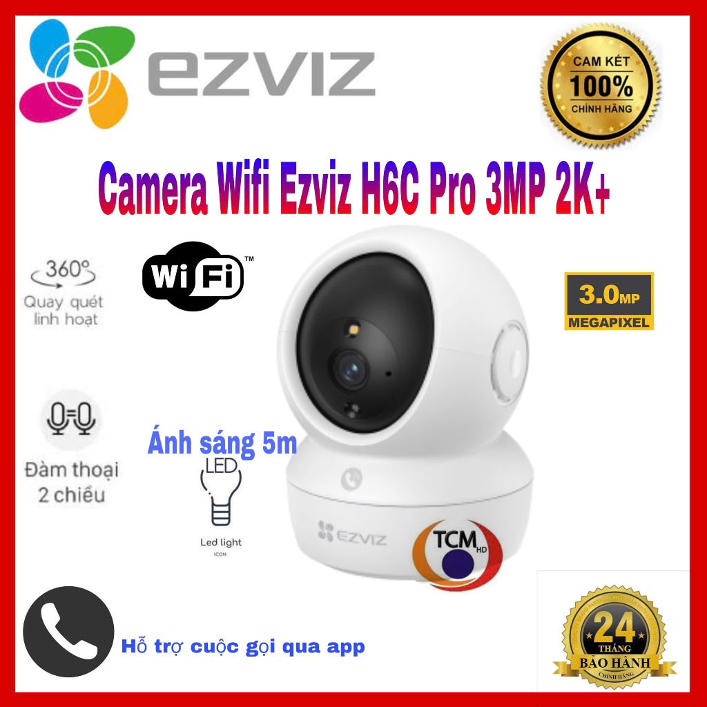 Camera WiFi quay quét EZVIZ H6c Pro 2K 3MP | Shopee Việt Nam