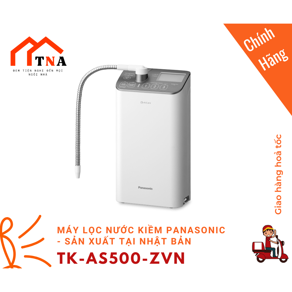 Máy lọc nước ion kiềm để bàn với màn hình LCD, lõi lọc Micro Filtration Panasonic TK-AS500-ZVN ...
