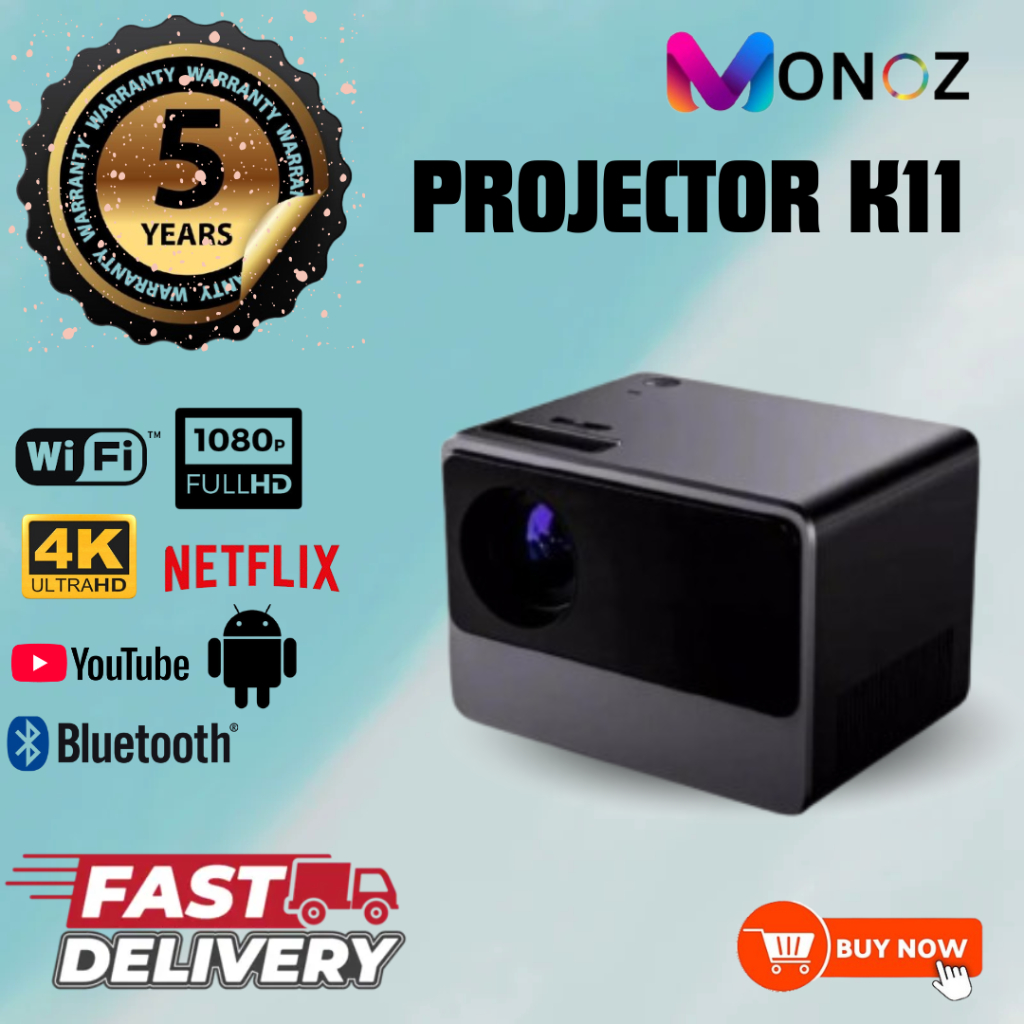 Máy chiếu mini K11 đa kết nối điện thoại di động Wifi Bluetooth Android ...