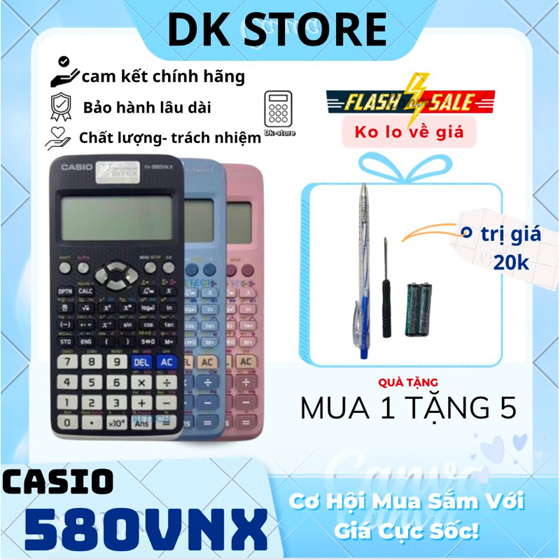 [CHÍNH HÃNG]MÁY TÍNH CASIO 570 580VNX 880BTG CŨ ĐÃ QUA SỬ DỤNG(MỚI ...