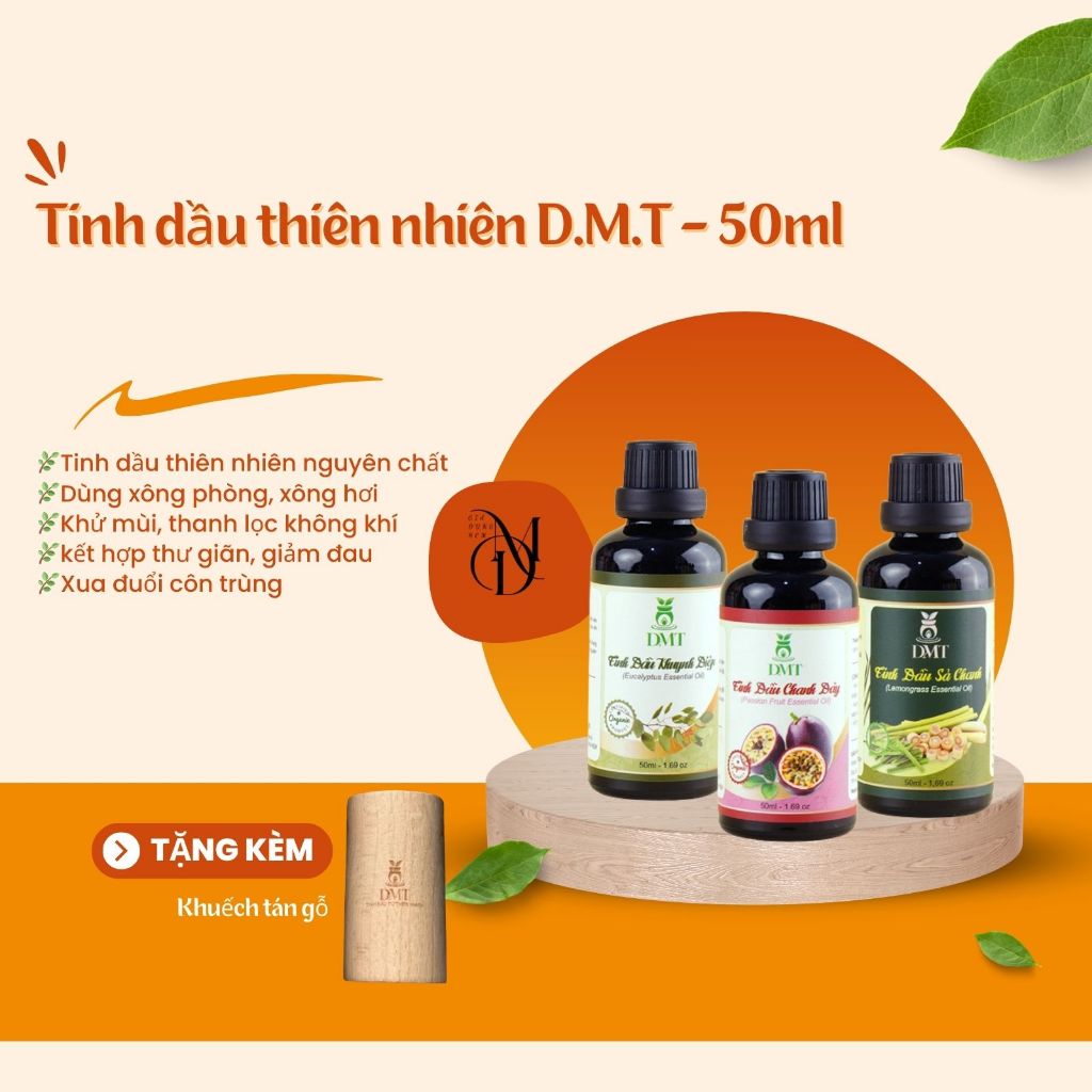 Tinh dầu thiên nhiên nguyên chất 50ml DMT - 12 Mùi hương tinh dầu thơm phòng, tinh dầu xông ...