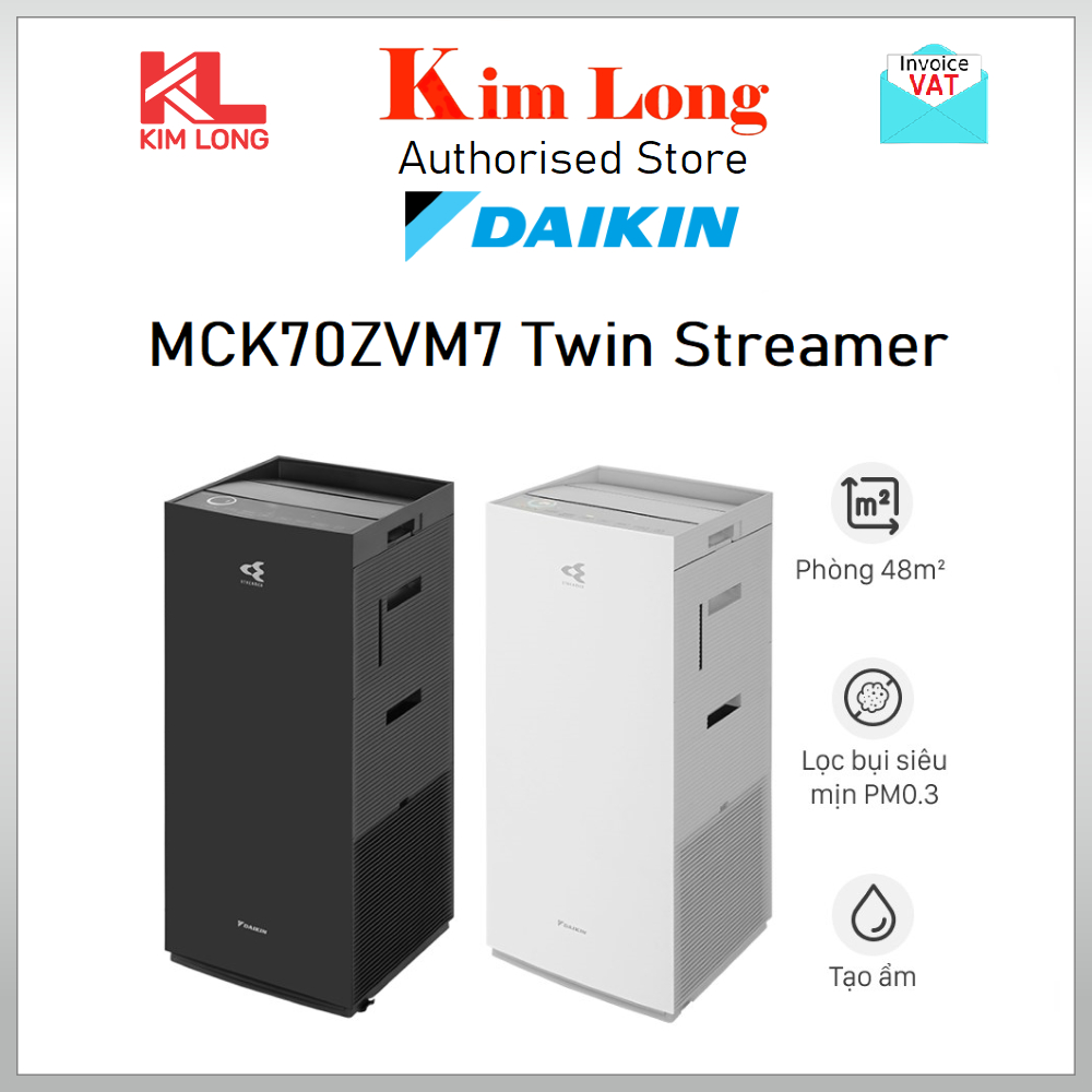 Máy lọc không khí tạo ẩm Daikin MCK70ZVM7 Diện tích 48m2 Twin Streamer - Hàng chính hãng ...