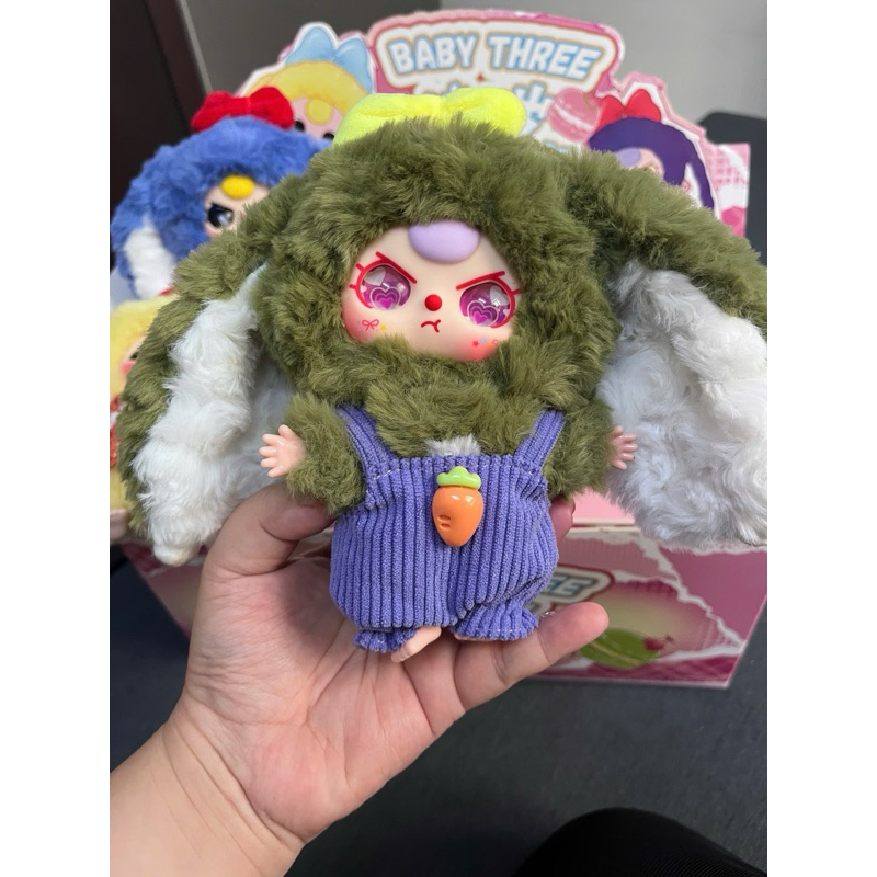 Pass Baby Three Macaron v2 xanh rêu mắt hồng trái tim cực đẹp | Shopee ...