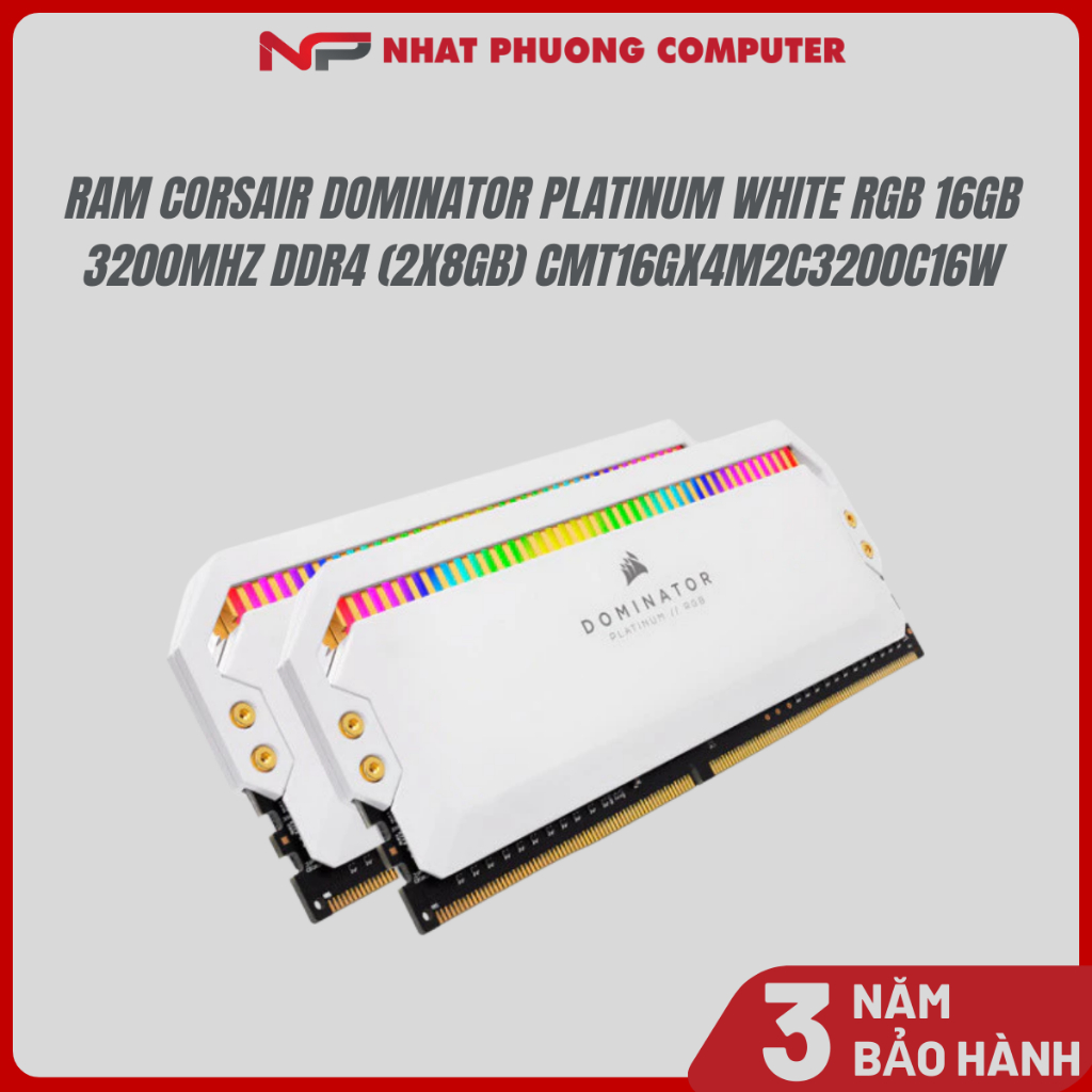 Ram PC Corsair Dominator Platinum White RGB 16GB 3200Mhz DDR4 (2x8GB ...
