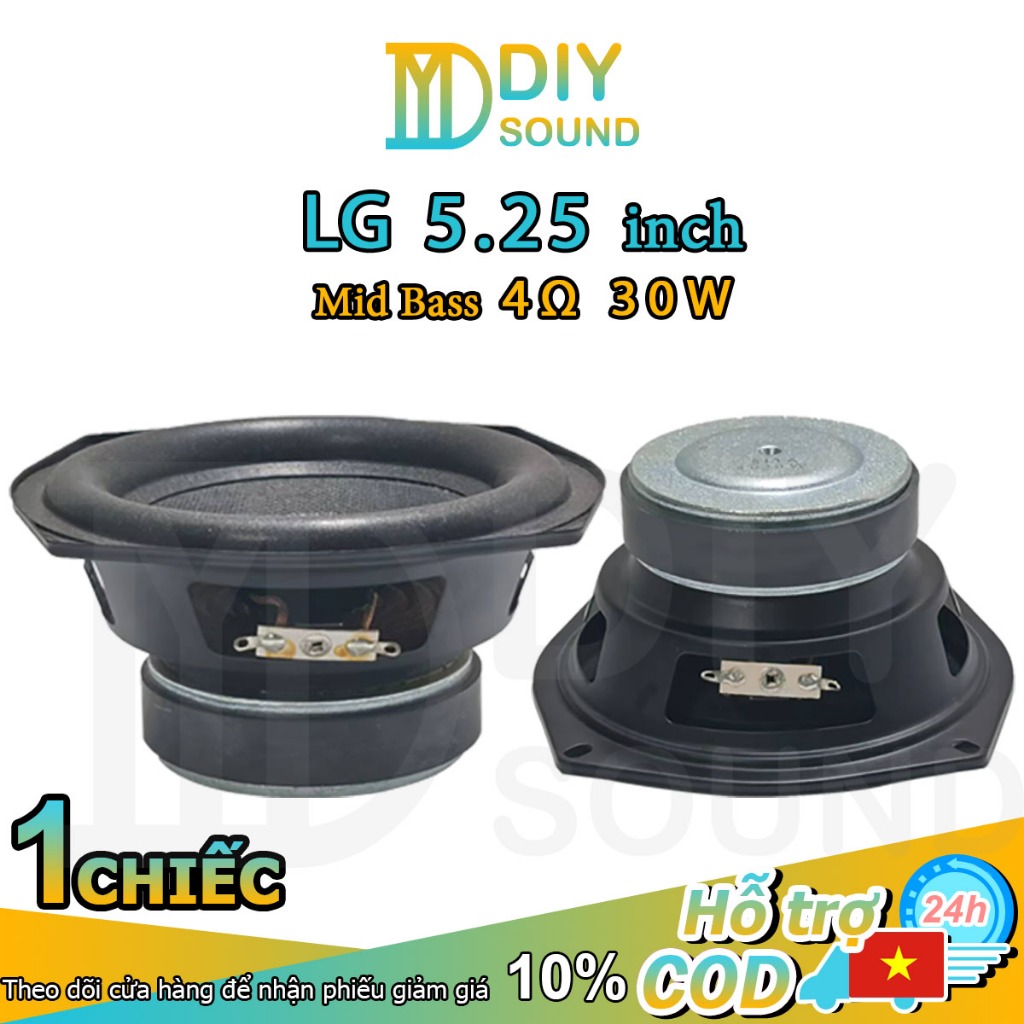 DIYSOUND Loa midbass LG 5.25 inch 4ohm 30w DIY loa di động Loa bluetooth Bass căng và bay xa ...