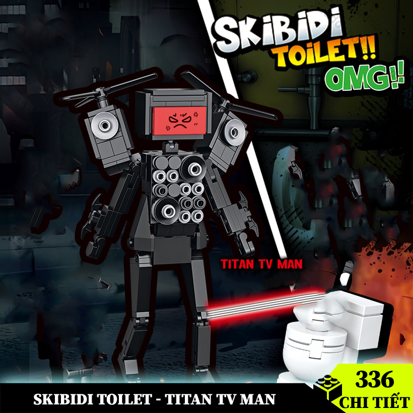 Mô hình lắp ráp Skibidi Toilet Titan TVMan, đồ chơi Skibidi mini nhân ...