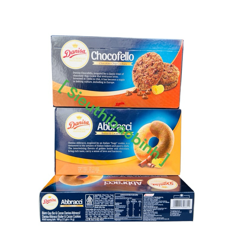 Bánh quy Danisa Abbracci 168g (12 gói *14g) [sieuthibaobinh] | Shopee Việt Nam